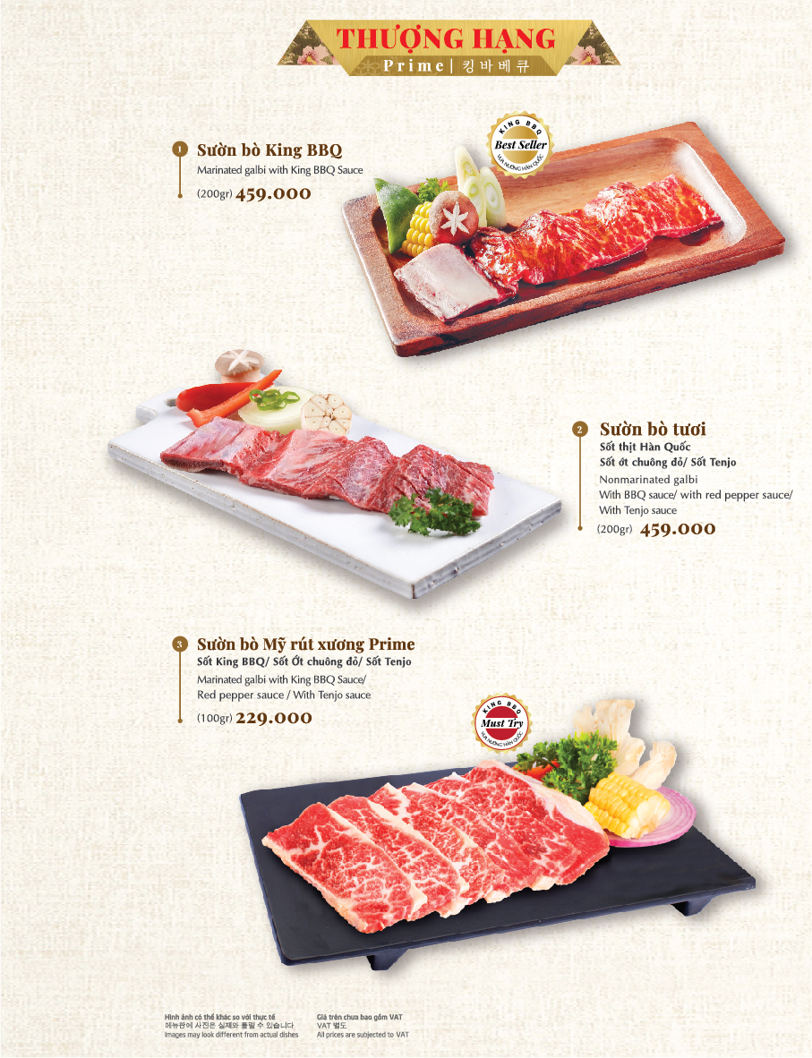 Menu Buffet - KingBBQ