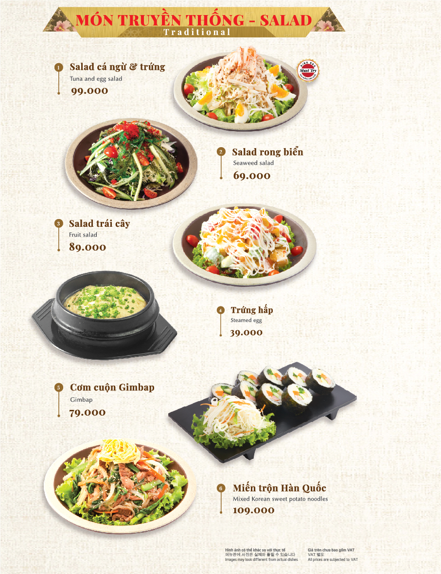 Menu Buffet - KingBBQ