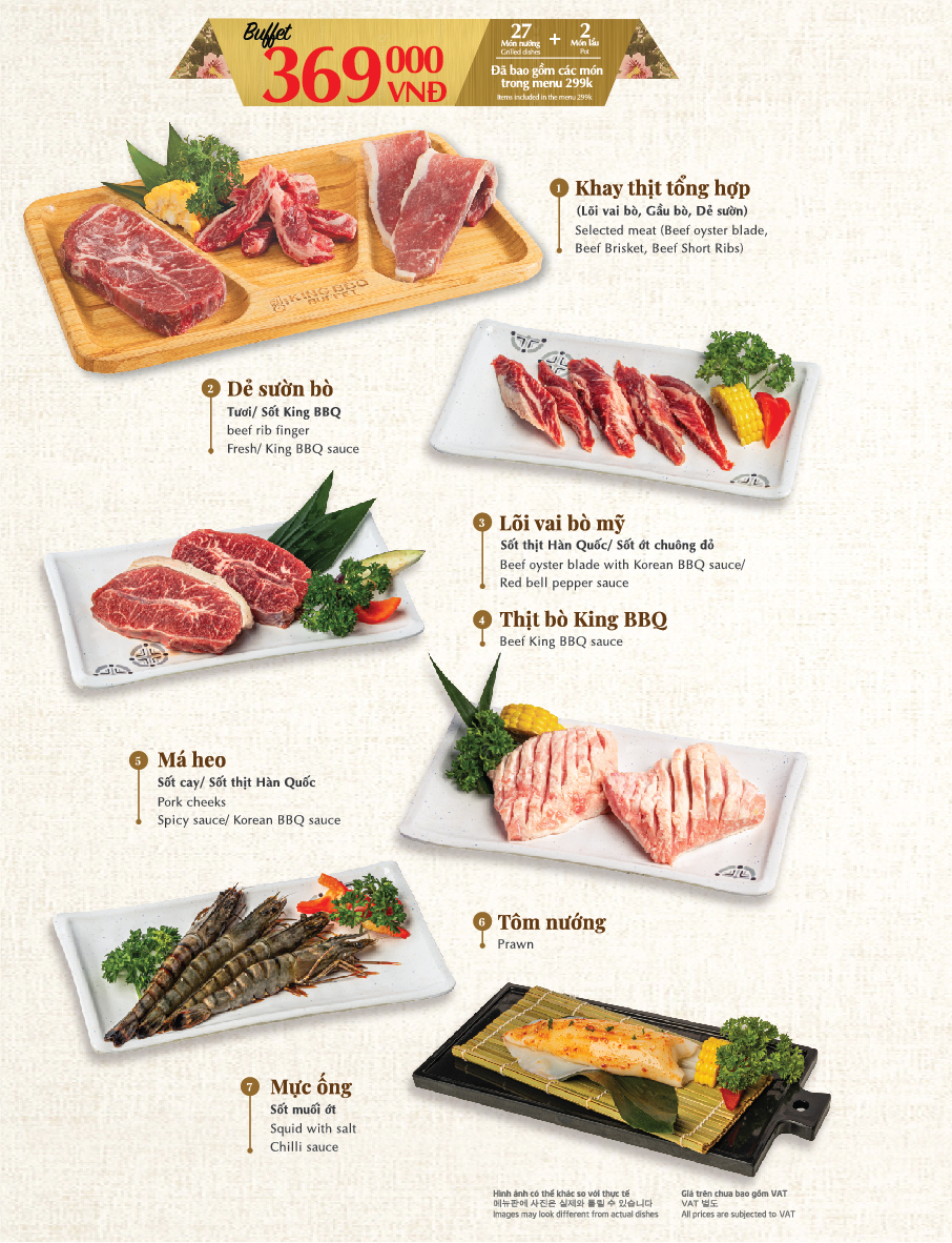 Menu Buffet - KingBBQ